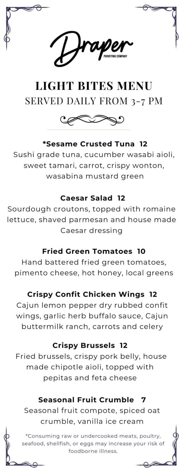 Food | Draper Greenville - Restaurant