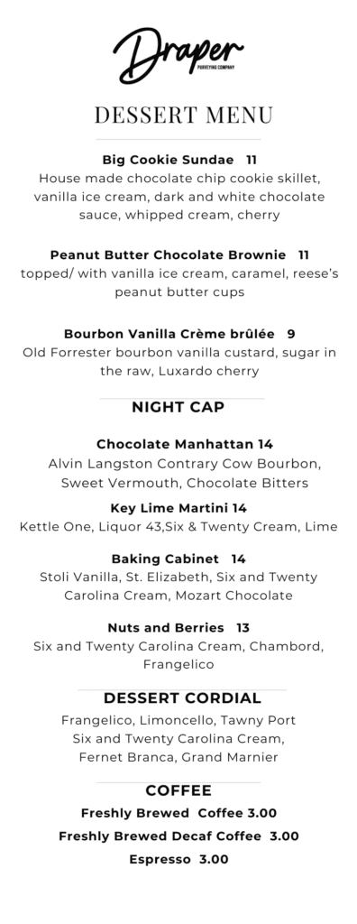 Food | Draper Greenville - Restaurant
