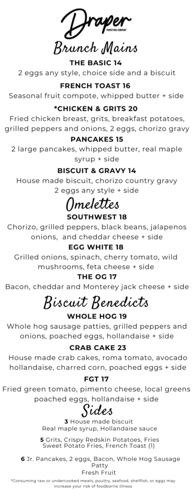 Food | Draper Greenville - Restaurant