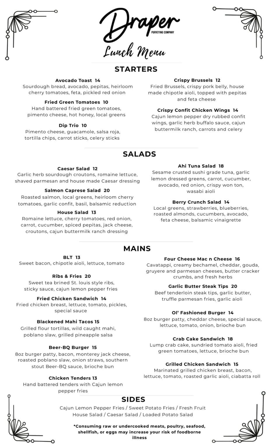 Food | Draper Greenville - Restaurant